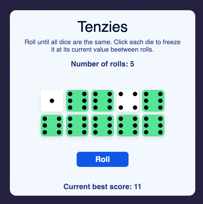 GitHub - GawronDev/tenzies-react: A game of tenzies recreated in React.js