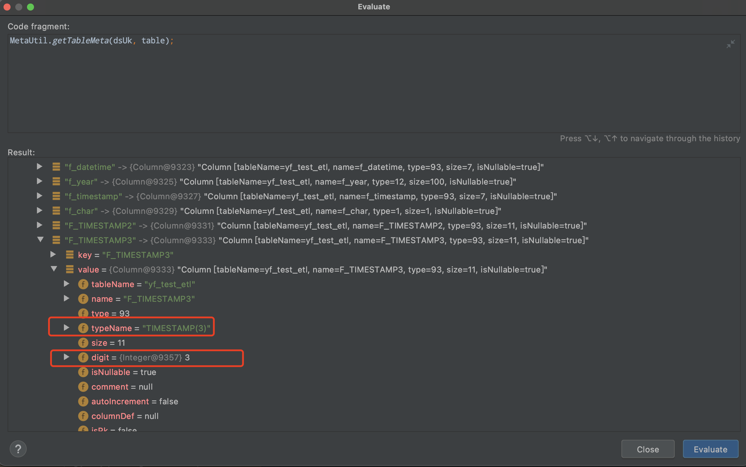 MetaUtil.getTableMeta 查询表元数据，返回的数据类型问题 · Issue #2201 · chinabugotech/hutool · GitHub