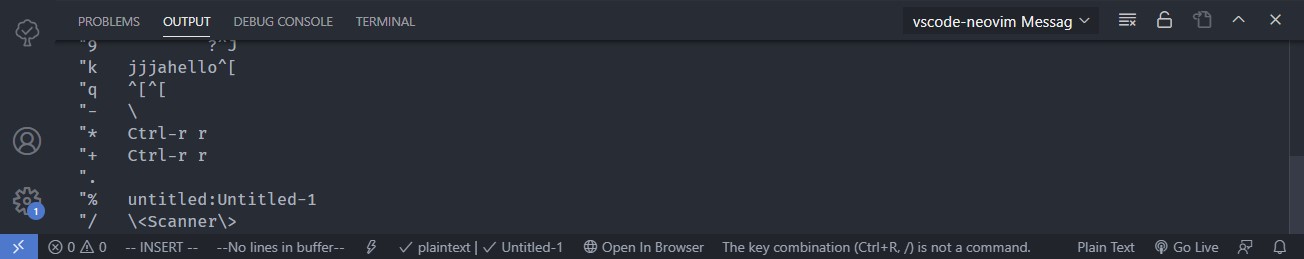 Can't paste text from register / (Ctrl-r,/) · Issue #388 · vscode-neovim/vscode-neovim · GitHub