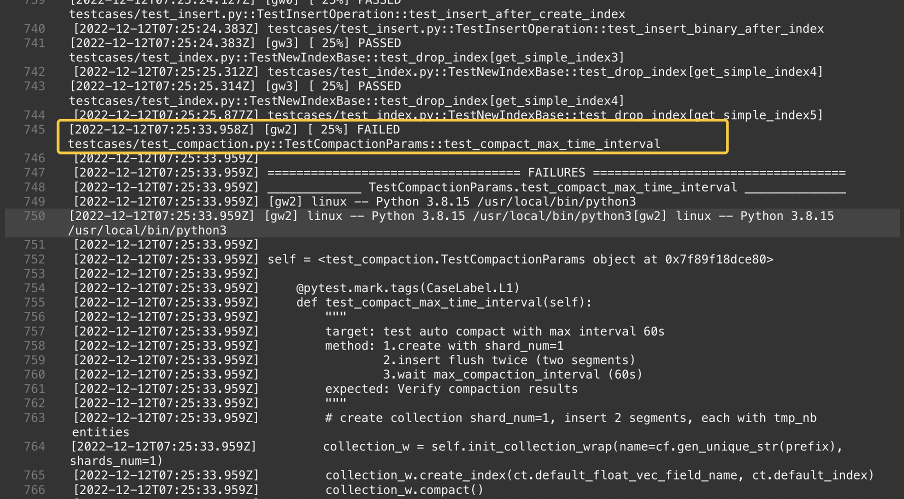 Bug Testcompactionmaxtimeinterval Fail · Issue 21157 · Milvus Iomilvus · Github 
