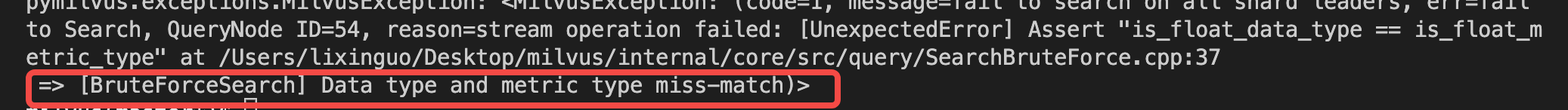 [Bug]: [range_search] Range search reports not user friendly error messages for SUPERSTRUCTURE ...