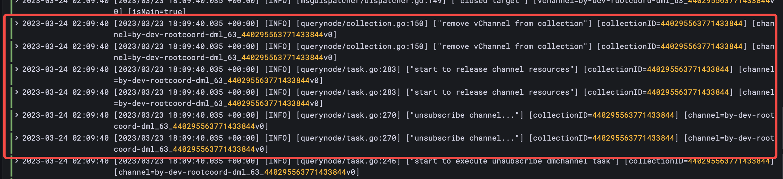[Bug]: [Nightly]Search failed on all shard leaders reporting 'query shard(channel) xxx does not ...