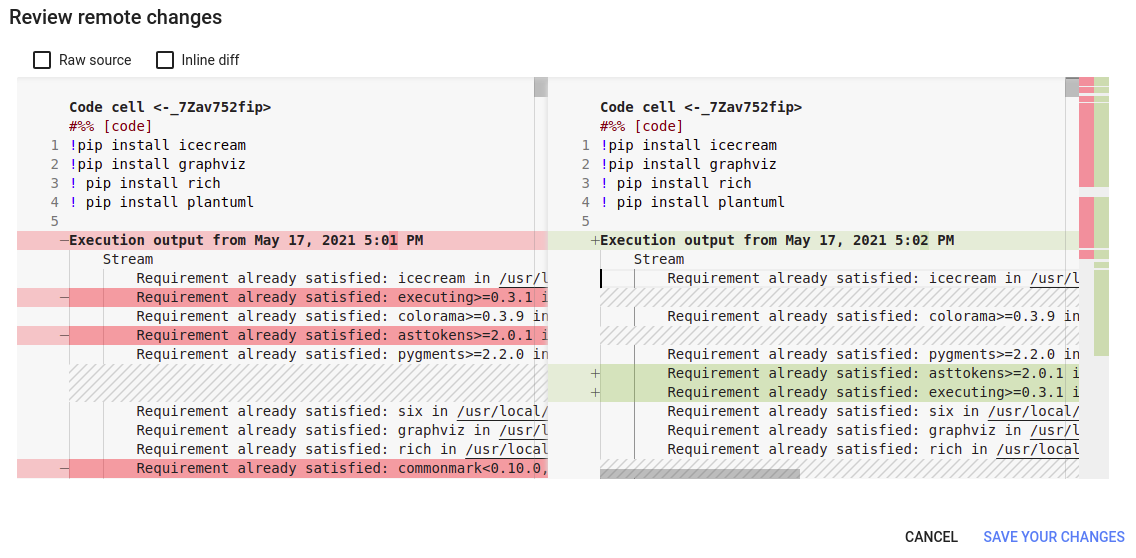 saves failed after fixing errors in cell · Issue #2021 · googlecolab/colabtools · GitHub
