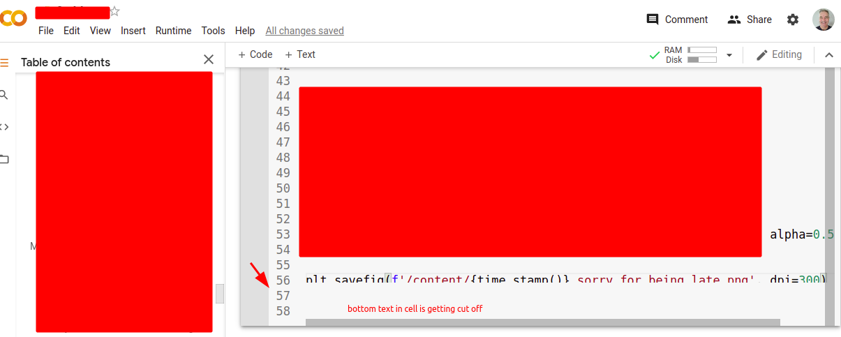 text at bottom of cell is being cut off · Issue #2048 · googlecolab ...