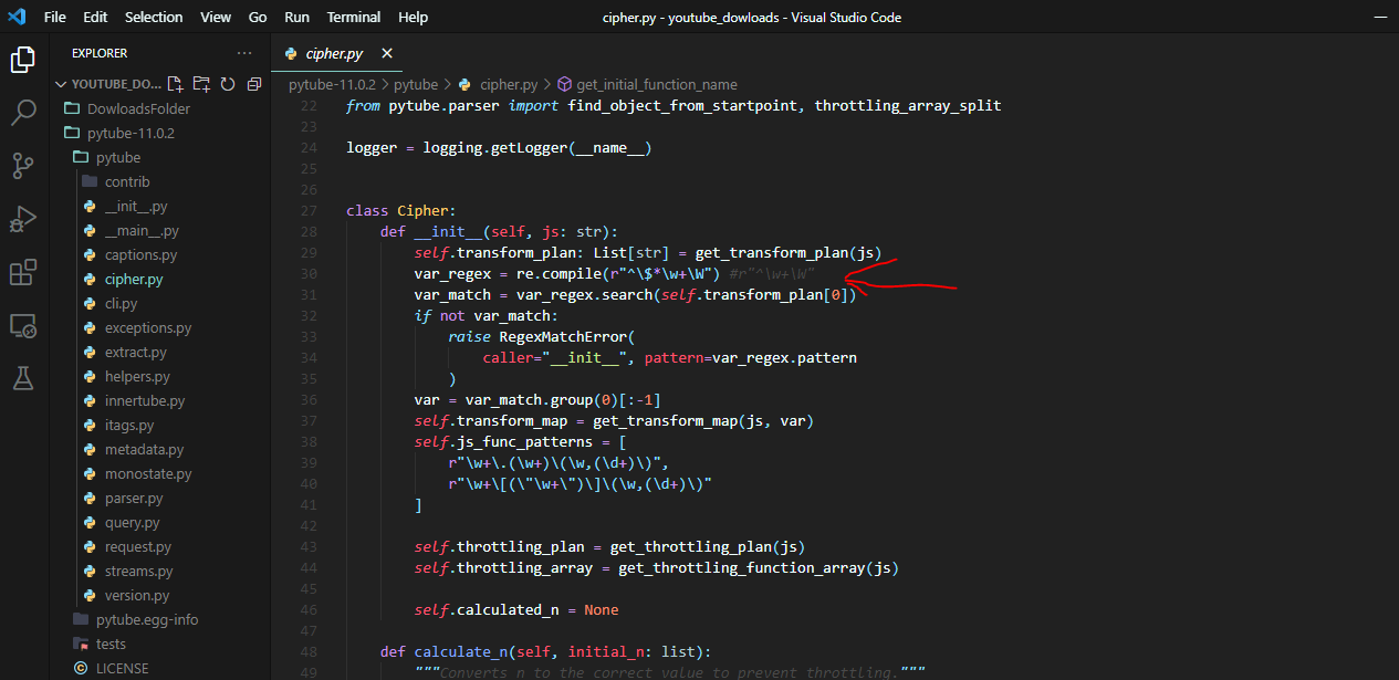 [BUG] RegexMatchError ? · Issue #1199 · pytube/pytube · GitHub