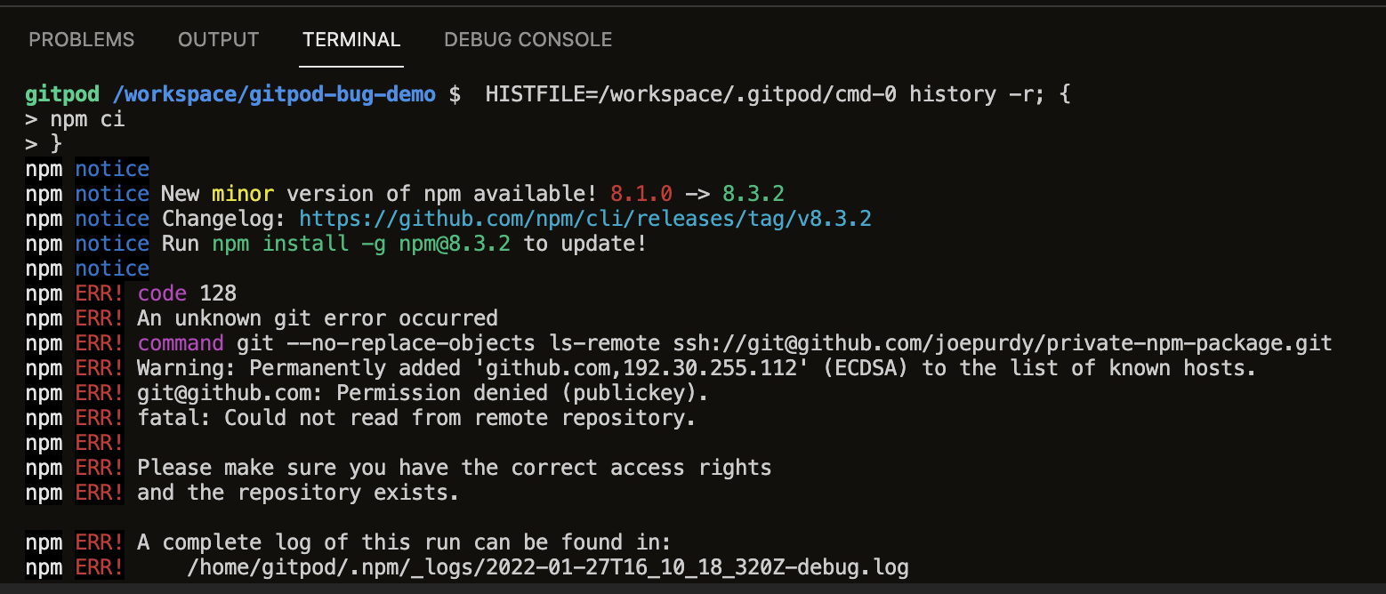 "Unknown repository" toast notification when using private git npm dependencies · Issue #7702 ...