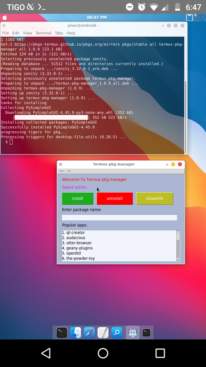 Android Pysimpleguiweb Instructions Using Termux · Issue 1354 · Pysimpleguipysimplegui