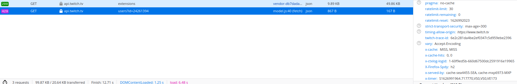 helixToken rate limit not working as documented · Issue #453 · twitchdev/issues · GitHub