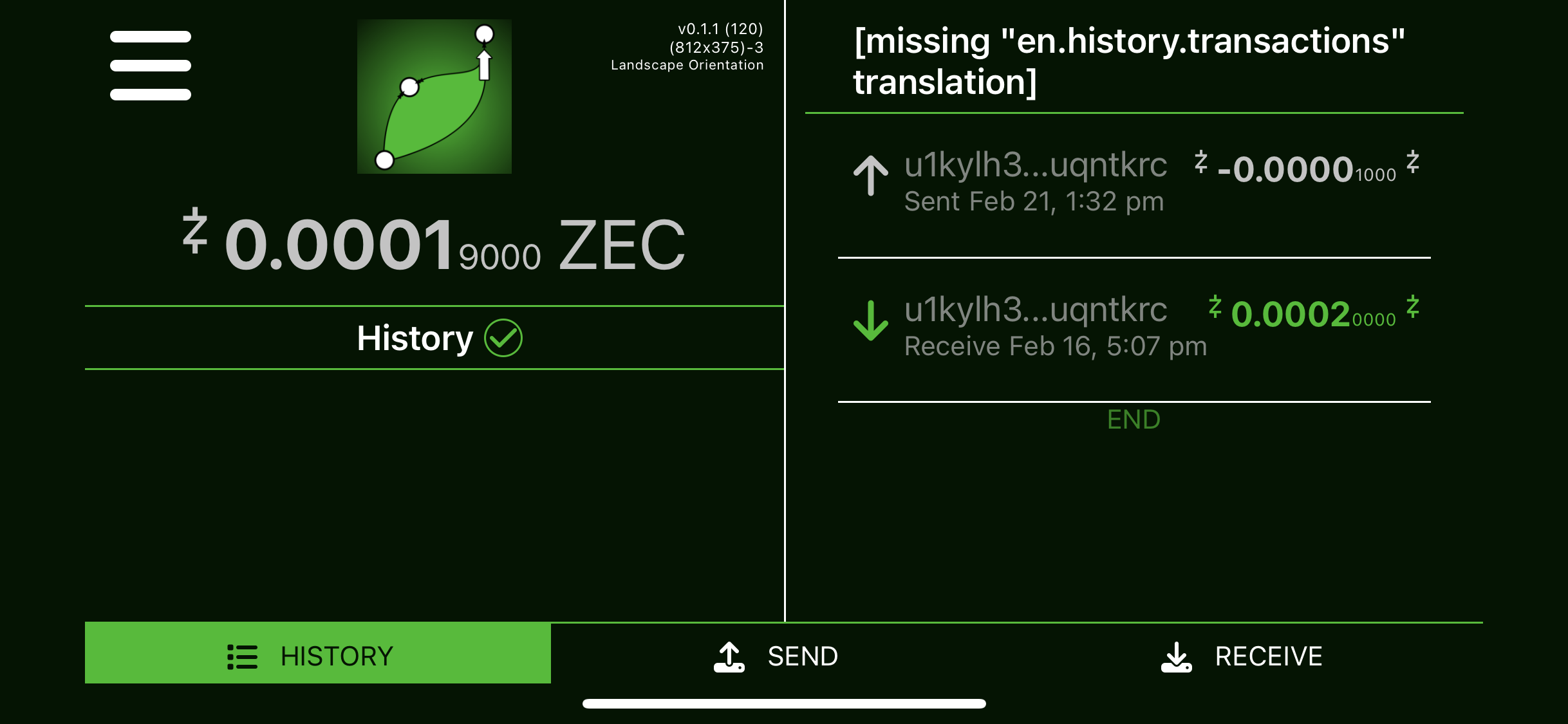 Landscape mode has display bugs · Issue #209 · zingolabs/zingo-mobile · GitHub