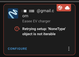 Retrying setup: 'NoneType' object is not iterable · Issue #278 · nordicopen/easee_hass · GitHub