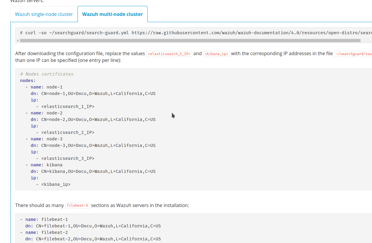 Add documentation for creating certificates for multi-node for open ...