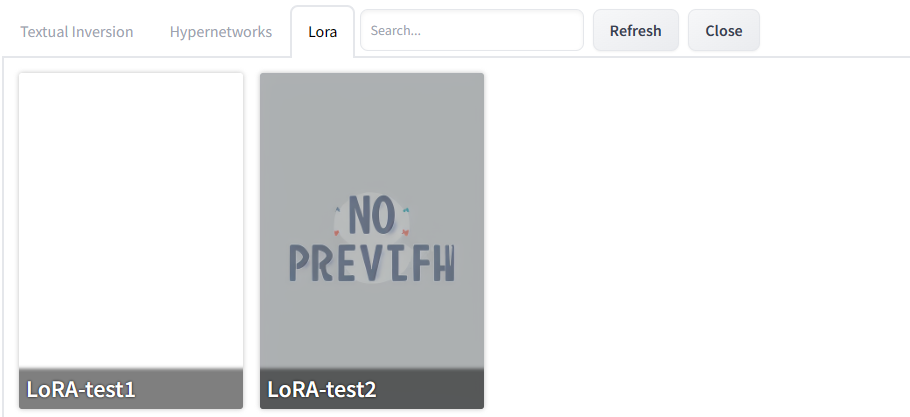 [Bug]: Extra Networks does not show preview.png · Issue #7041 · AUTOMATIC1111/stable-diffusion ...