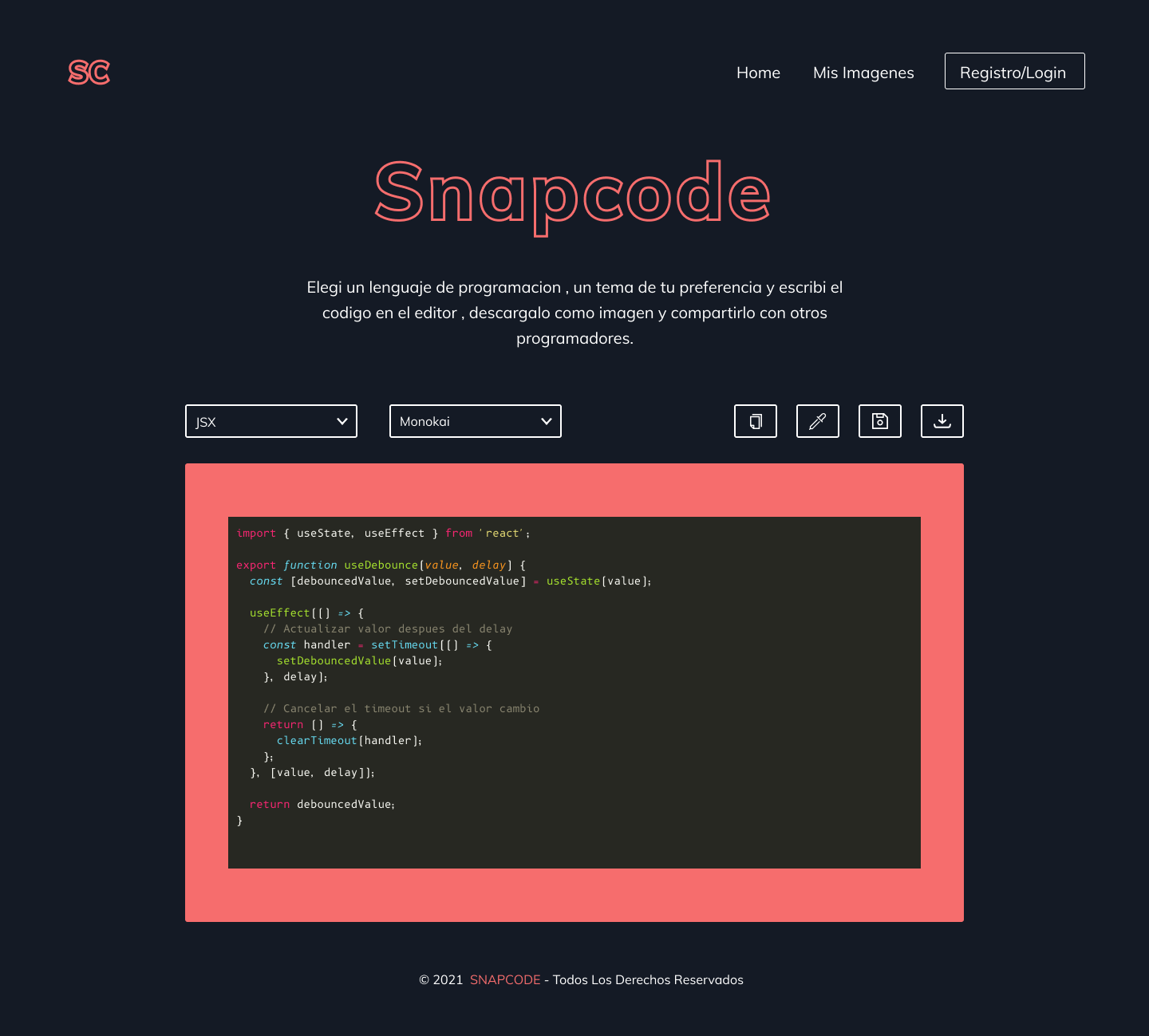 GitHub - matiasbacelar98/snapcode: Aplicacion para crear snippets de codigo