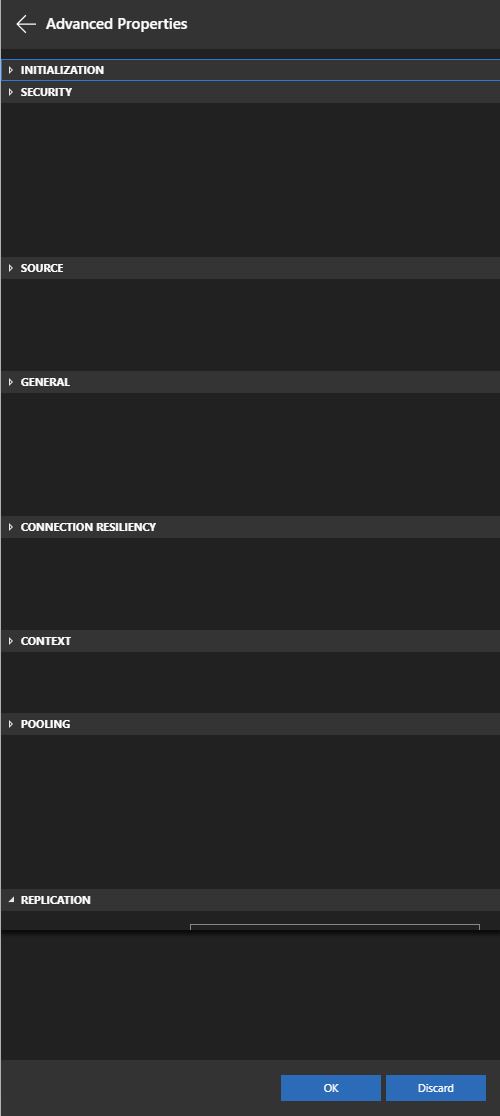Connection Dialog: Advanced Settings Dialog broken · Issue #4809 · microsoft/azuredatastudio ...