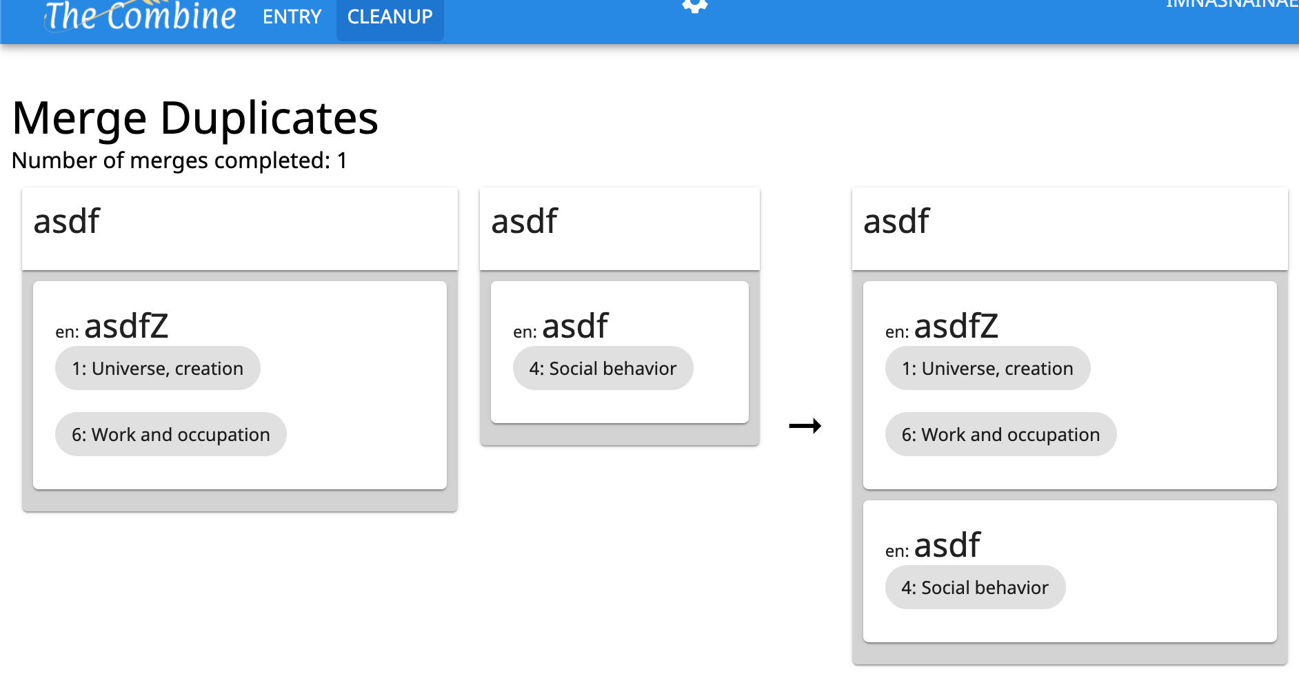 In completed merges view, provide undo tools. · Issue #1174 · sillsdev/TheCombine · GitHub