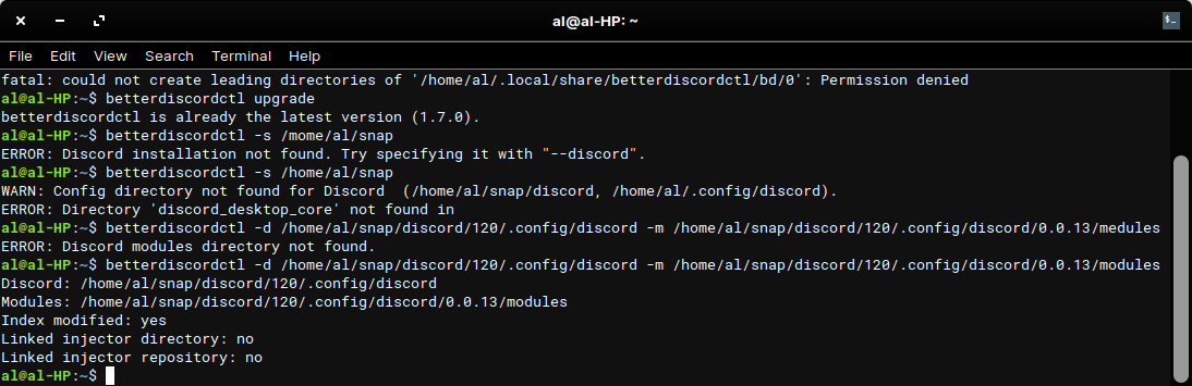 Linked injector directory: no · Issue #92 · bb010g/betterdiscordctl · GitHub