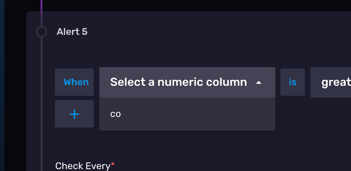 Notebooks alert panel doesn't let me select numeric column types · Issue #3058 · influxdata/ui ...