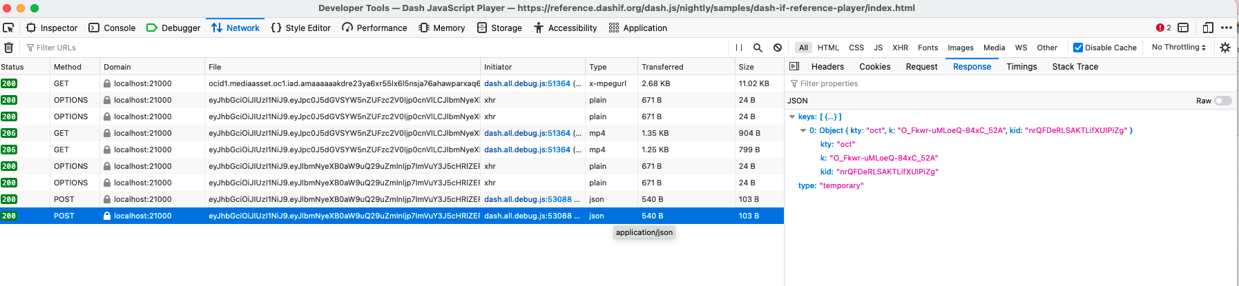 Unable to play encrypted MPD - Using clear-key DRM, not sure what IV the player is using to ...