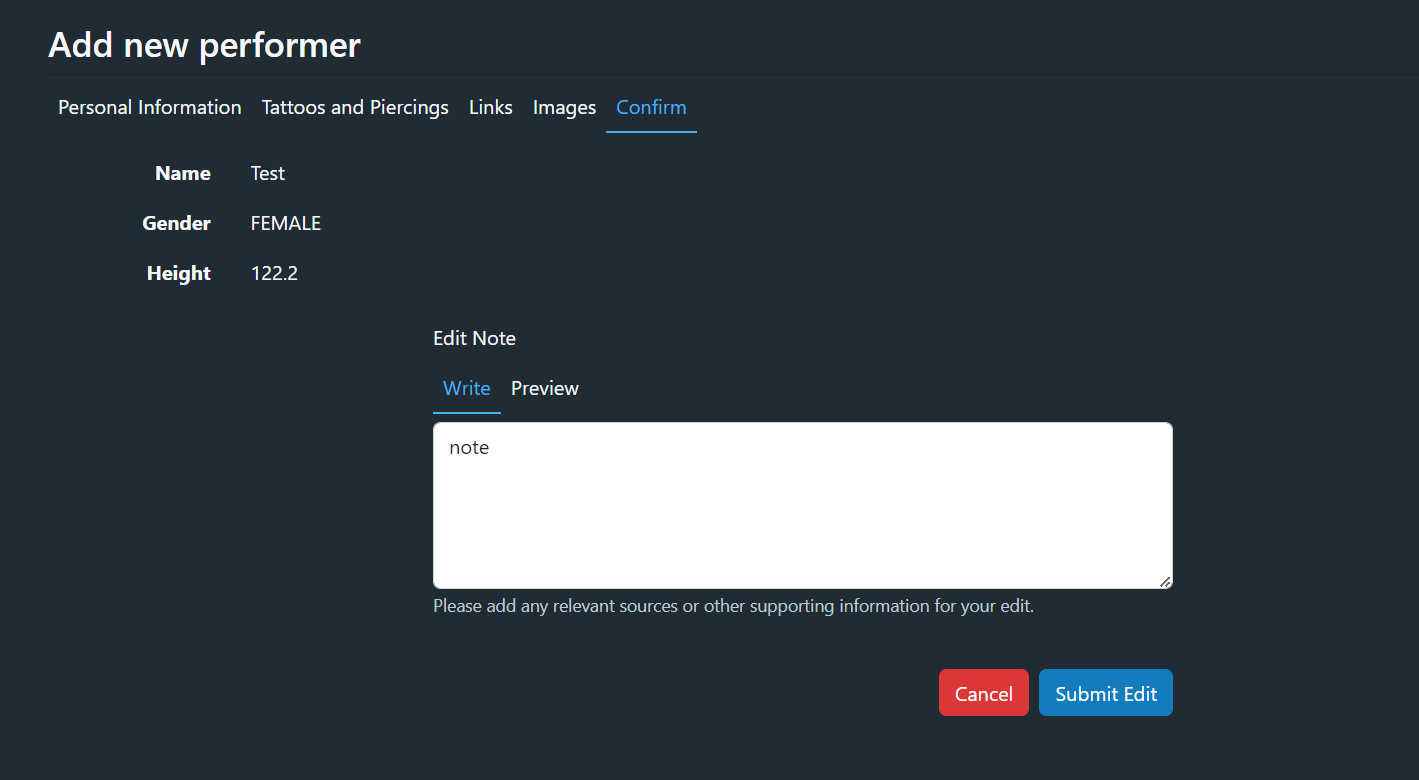 [Bug Report] Invalid Height Does Not Create Error Warning · Issue #626 · stashapp/stash-box · GitHub