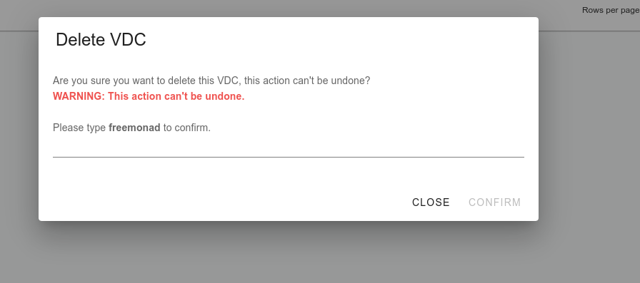 When Deleting A Vdc Ask The User To Transfer Whatever Left In The Wallet Before Deletion 