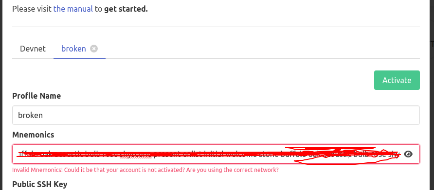 long mnemonics input validation · Issue #670 · threefoldtecharchive/grid_weblets · GitHub