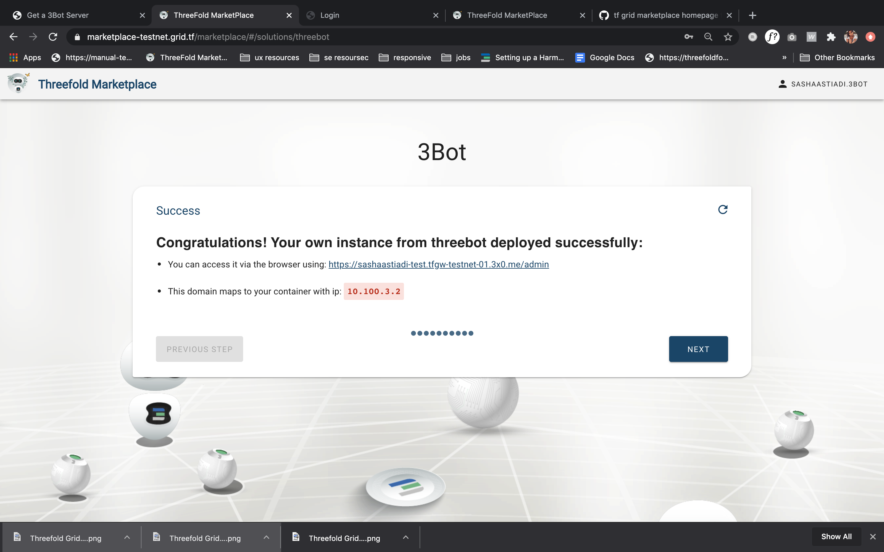 3Bot success message says "threebot instance" · Issue #689 · threefoldtech/js-sdk · GitHub