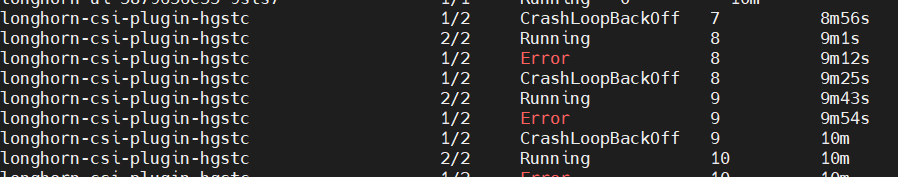 [QUESTION]Longhorn csi plugin reports errors · Issue #2619 · longhorn/longhorn · GitHub