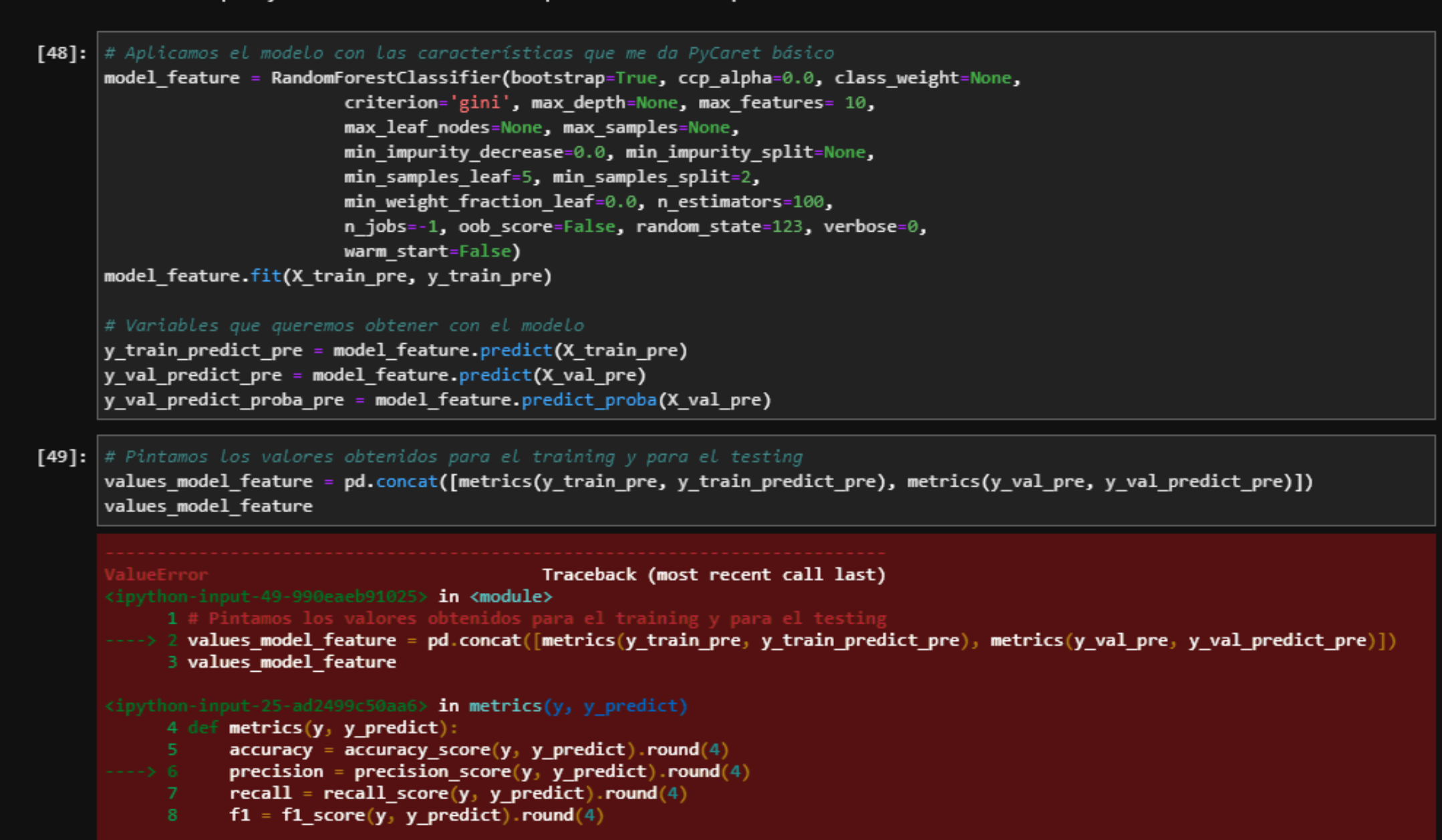 pos_label=1 is not a valid label: array(['0.0', '1.0'], dtype='