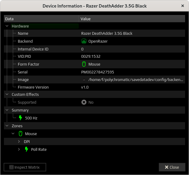 Razer DeathAdder black edition (1532:0029) support · Issue #427 · openrazer/openrazer · GitHub