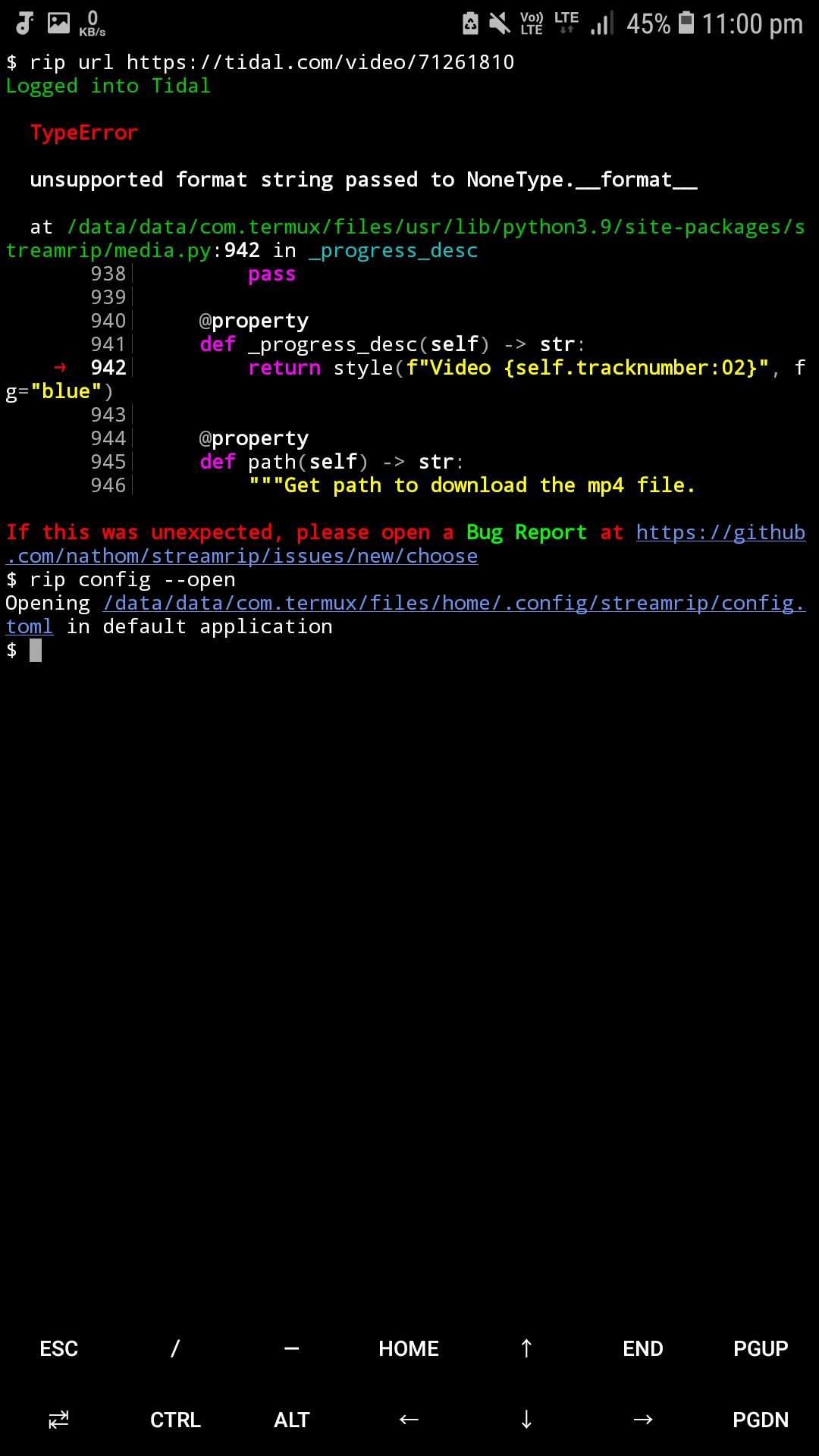 [BUG] Video download failed · Issue #195 · nathom/streamrip · GitHub