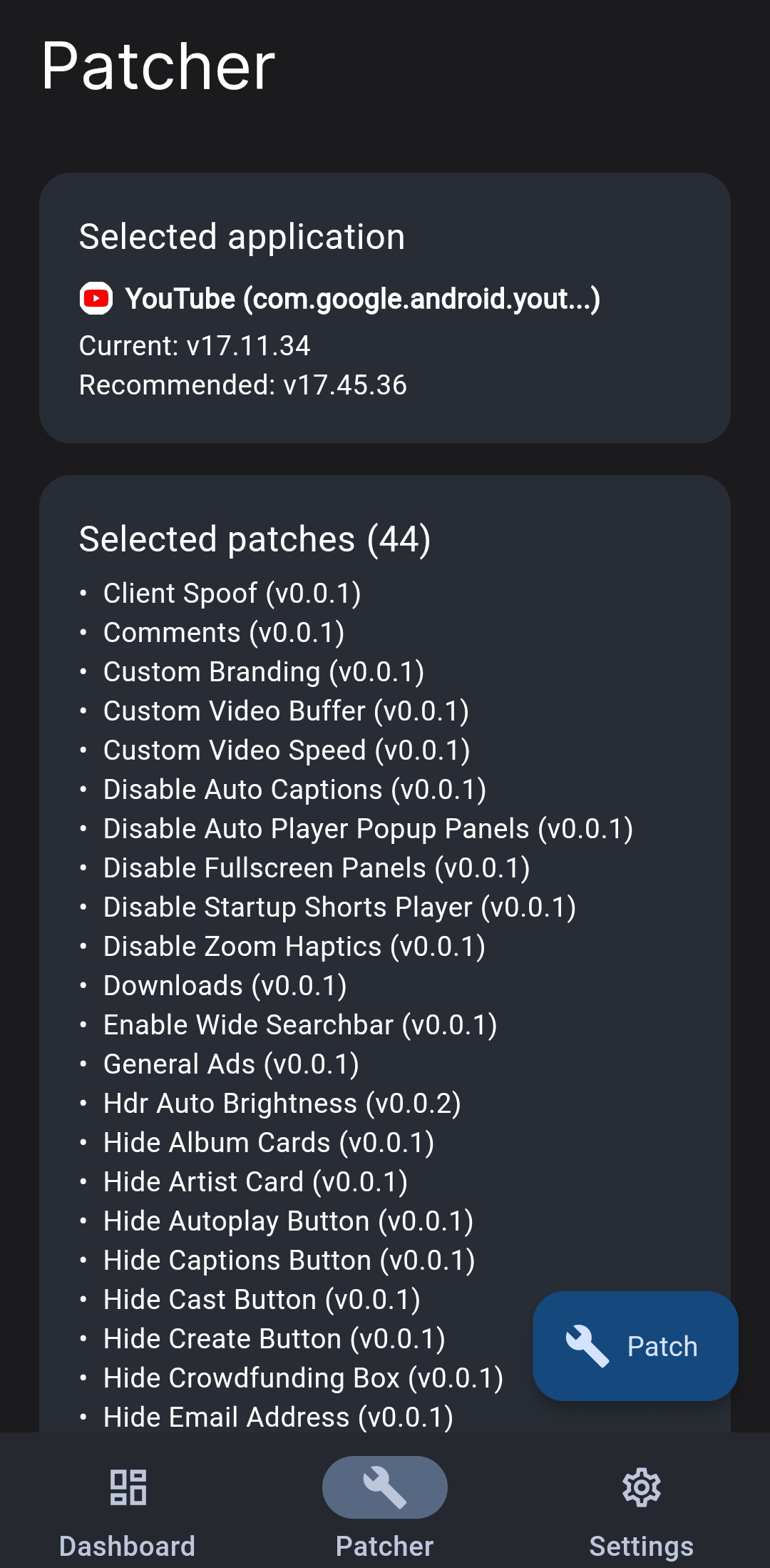 Unsupported patches can still be selected by importing patches · Issue ...