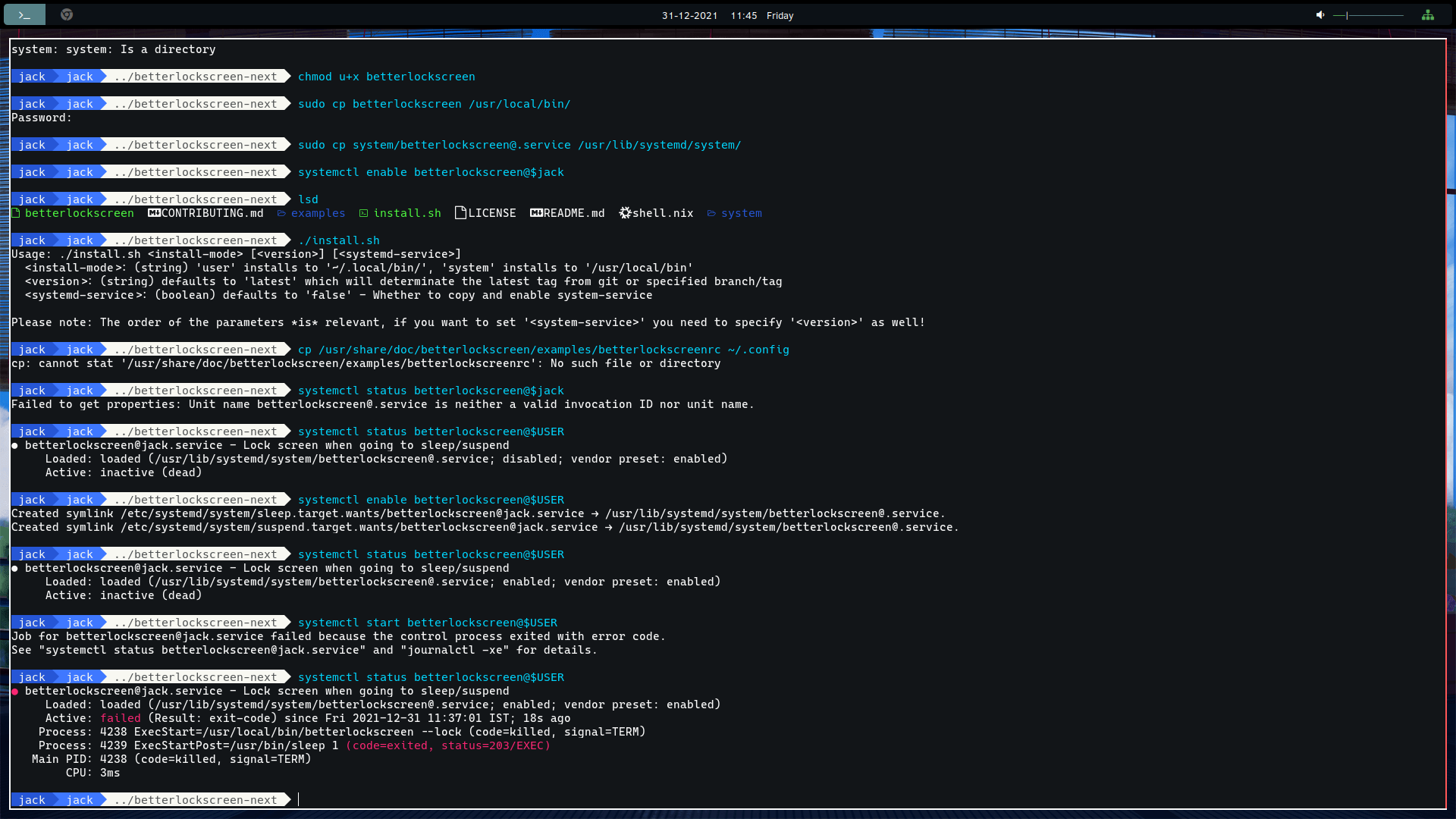 Exit-code Error · betterlockscreen betterlockscreen · Discussion #315 ...