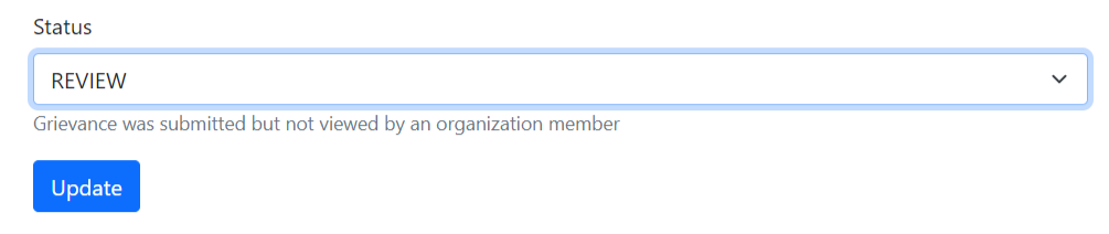 Change status helper text to reflect currently chosen status · Issue #4 ...
