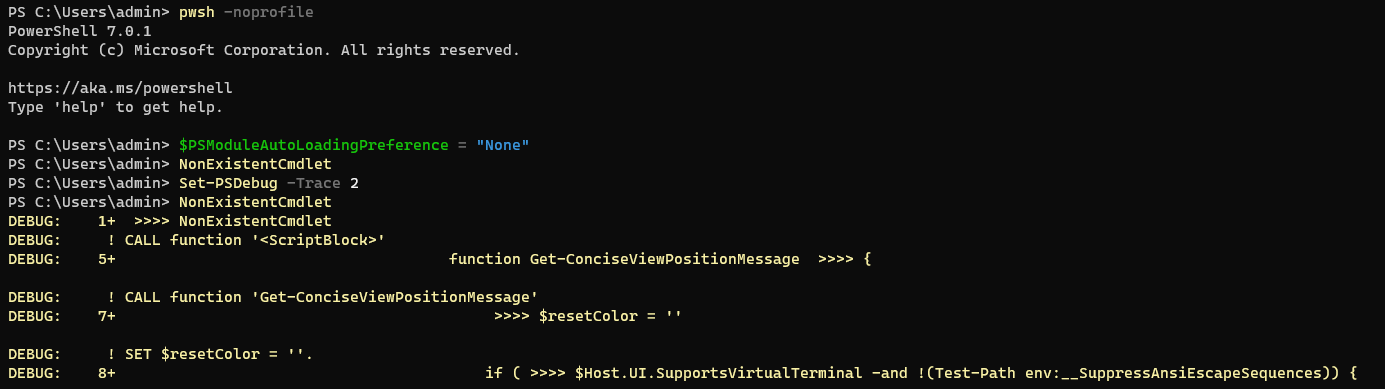 `$ErrorView = "ConciseView"` does not print any errors with module autoloading disabled · Issue ...