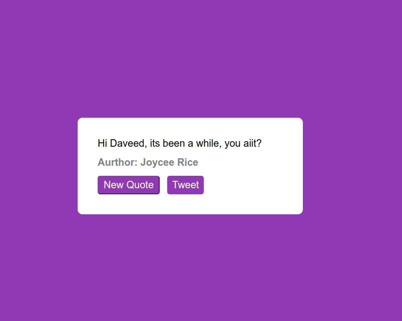 Github Davido242react Random Quote Machine A Javascript Side Project To Practice Reactjs