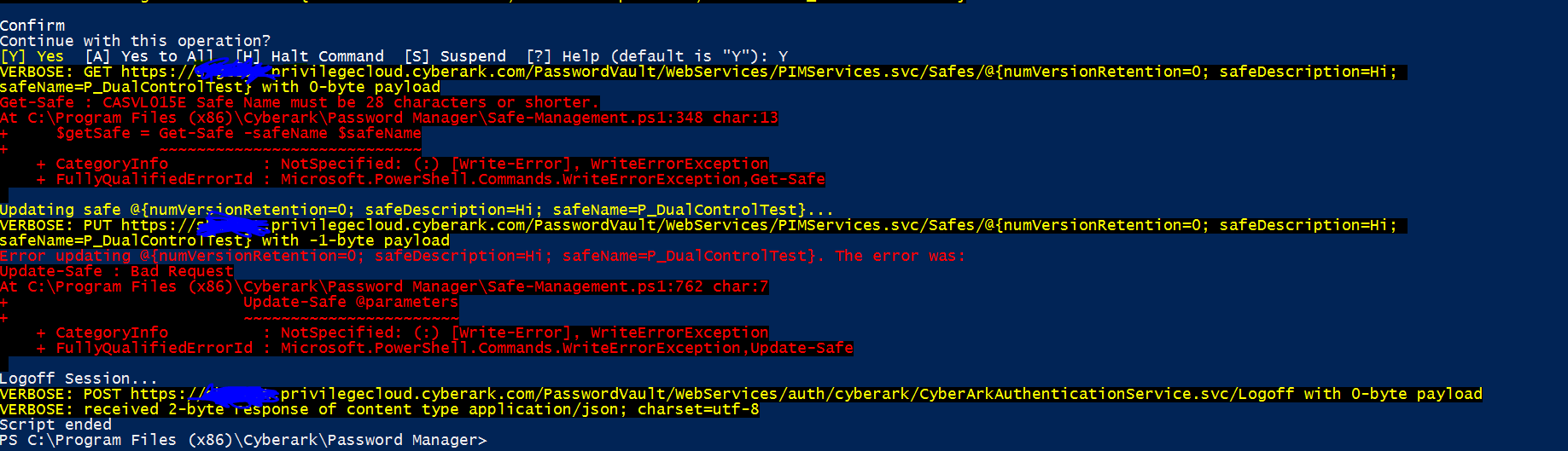 Update Command Not Working As Expected · Issue 56 · Cyberarkepv Api Scripts · Github