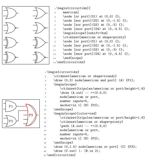New shapes for american OR ports · Issue #340 · circuitikz/circuitikz · GitHub