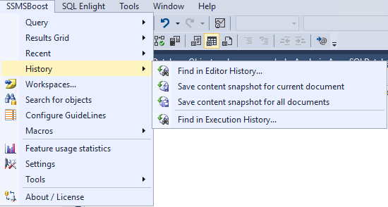 SQL History · Issue #95 · microsoft/azuredatastudio · GitHub