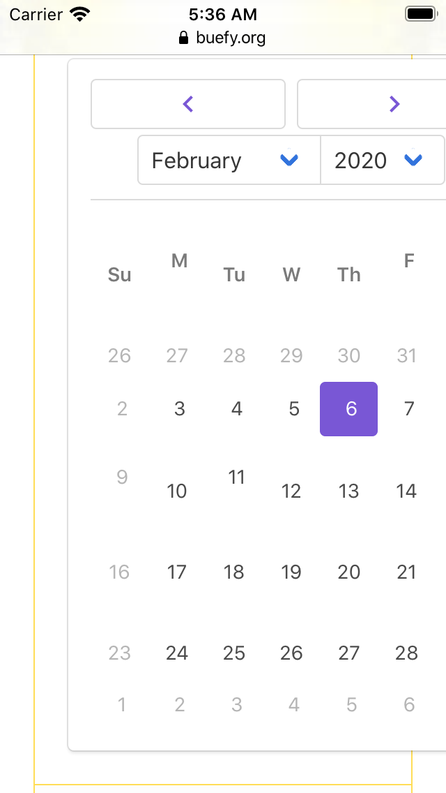Datepicker messed up in Safari on small screens/in narrow windows · Issue #2205 · buefy/buefy ...