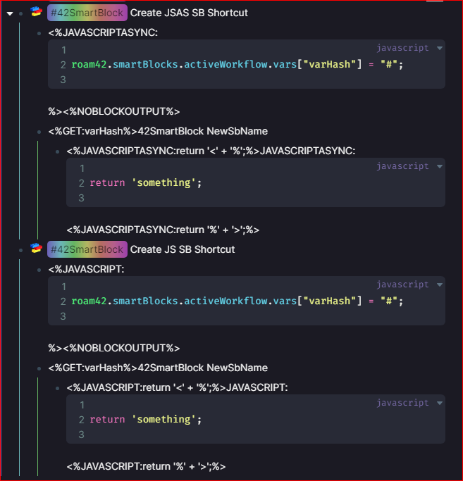 Create A New Sb Template Setup For Javascript Code With A Roam Codeblock Saves Time When