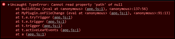 When issue with the annotation-target it throws an error and then doesn't let you go to MD mode ...
