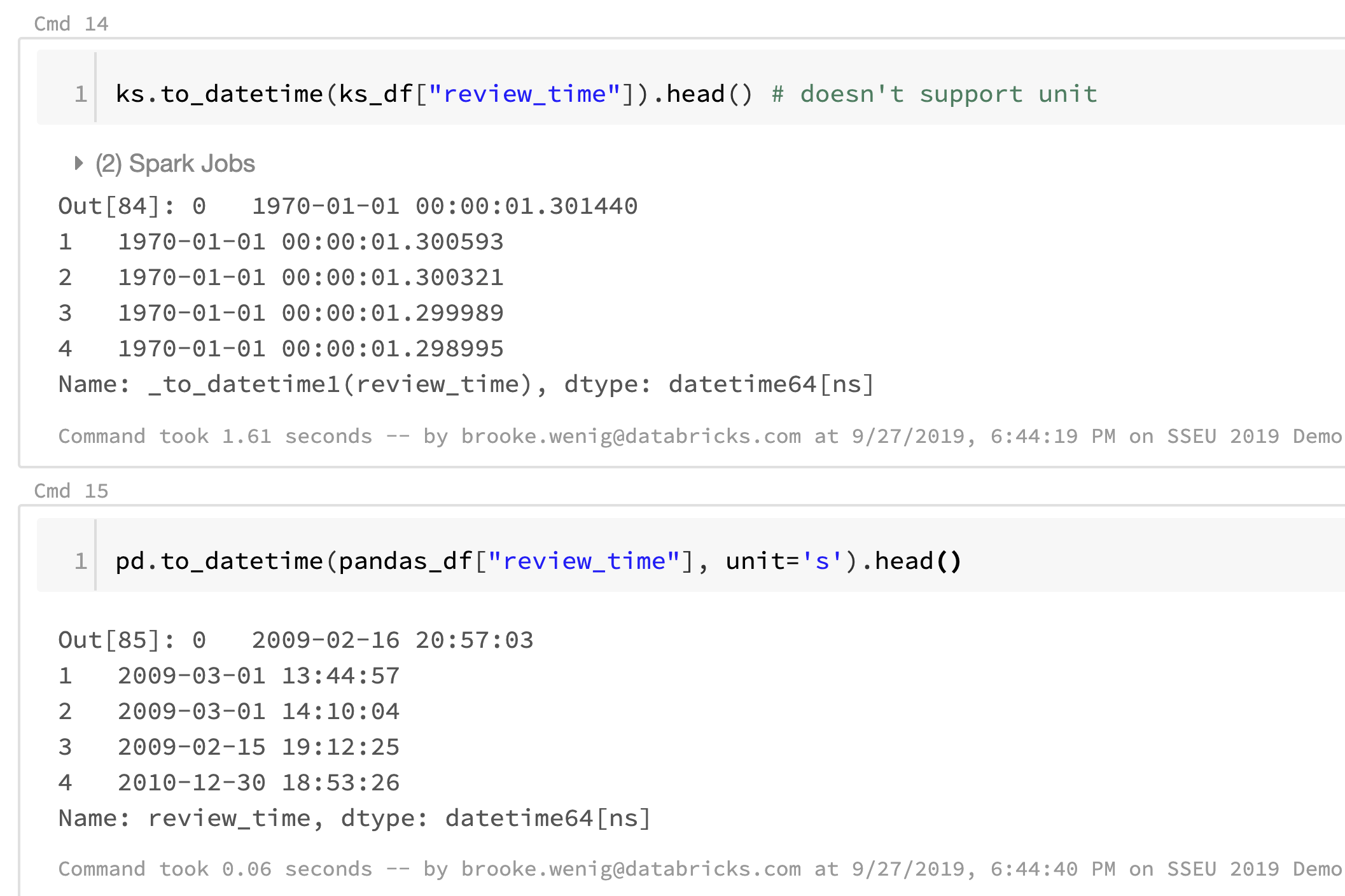 Add Unit Option For To Datetime · Issue 837 · Databricks Koalas · Github