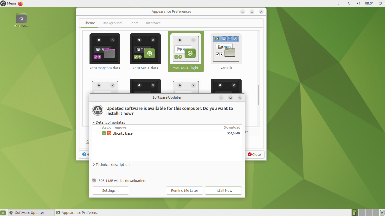 [feature request] mate-appearance-properties -p theme: "Customize Theme ...