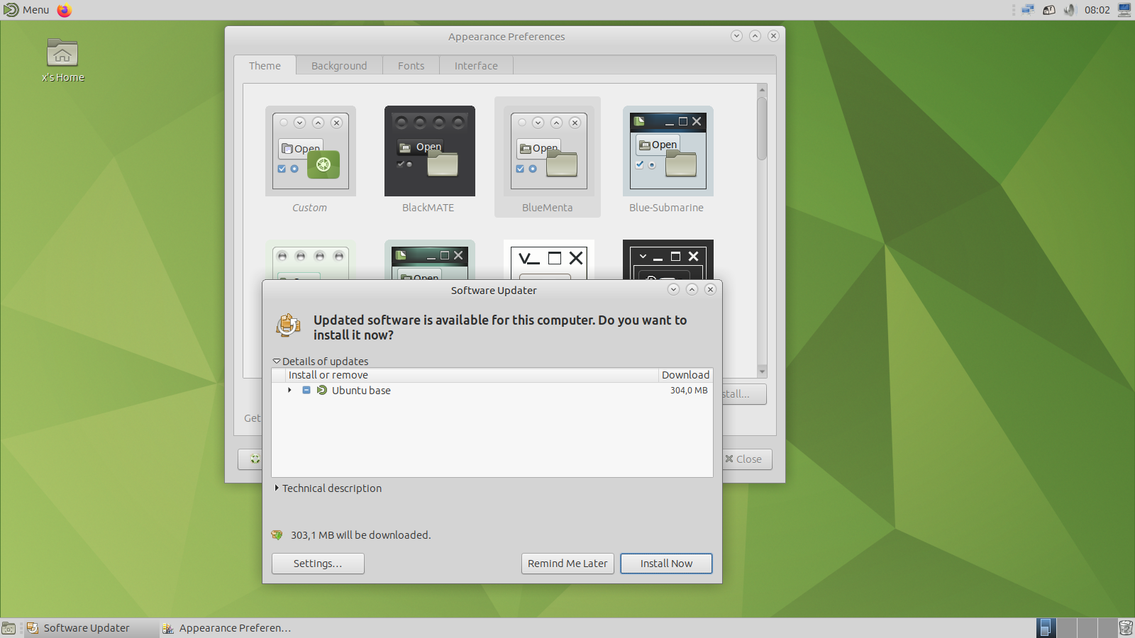 [feature request] mate-appearance-properties -p theme: "Customize Theme ...