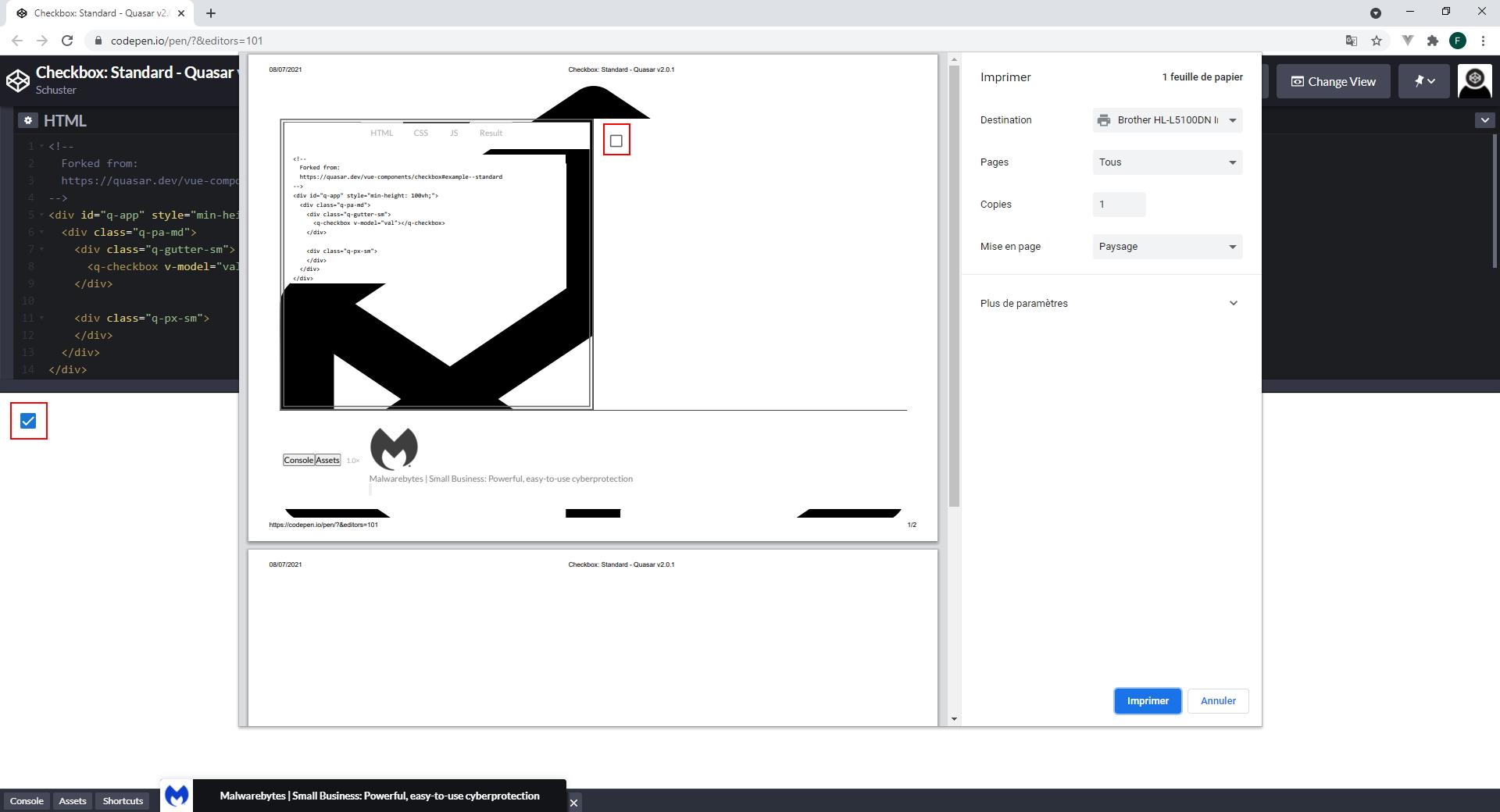 print a checkbox checked · Issue #10006 · quasarframework/quasar · GitHub