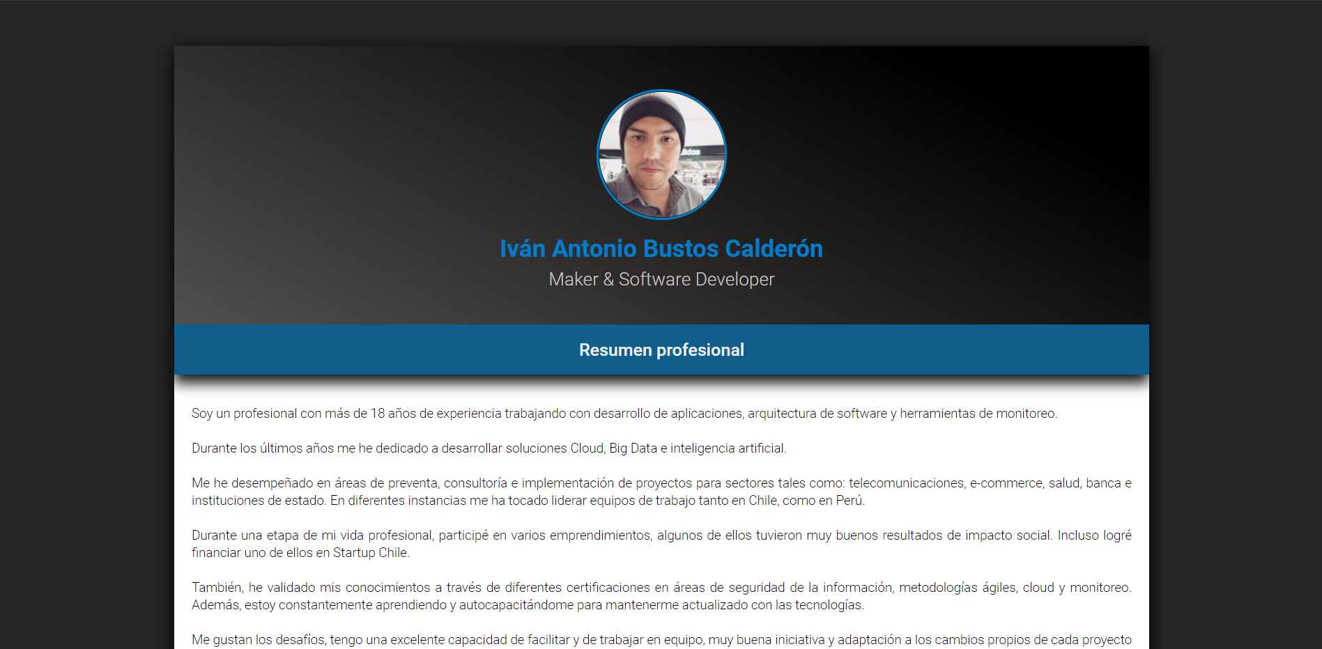 GitHub - ibustosca/curriculum-vitae