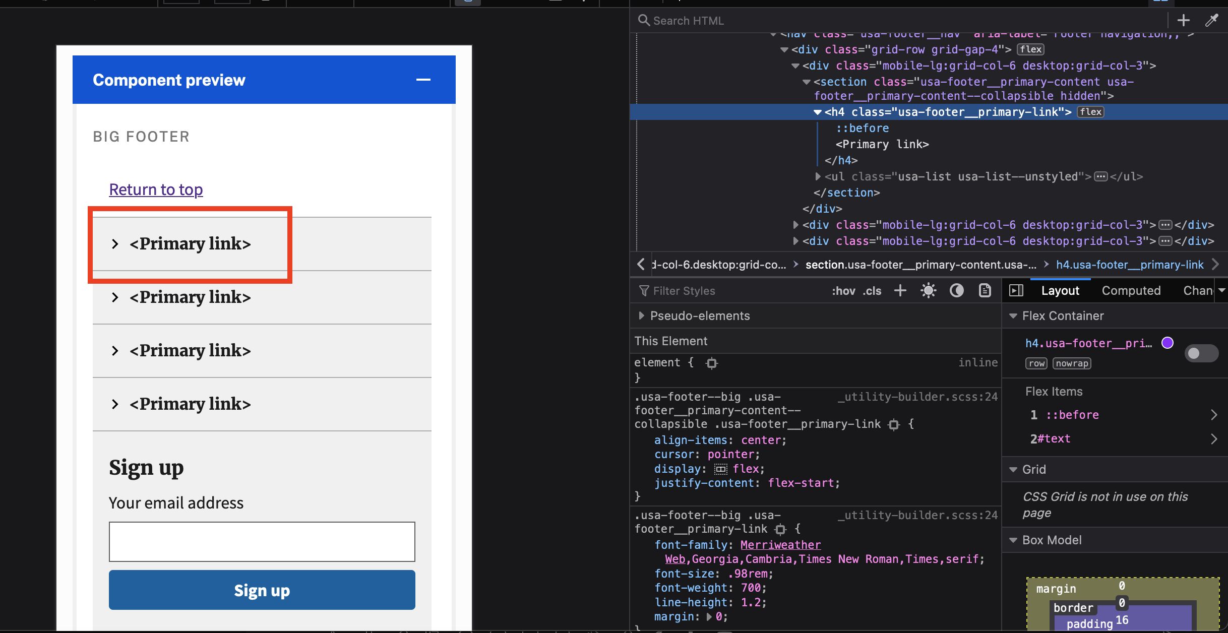 [Mobile A11y] Expand/collapse buttons on Footer navigation menu are s ...