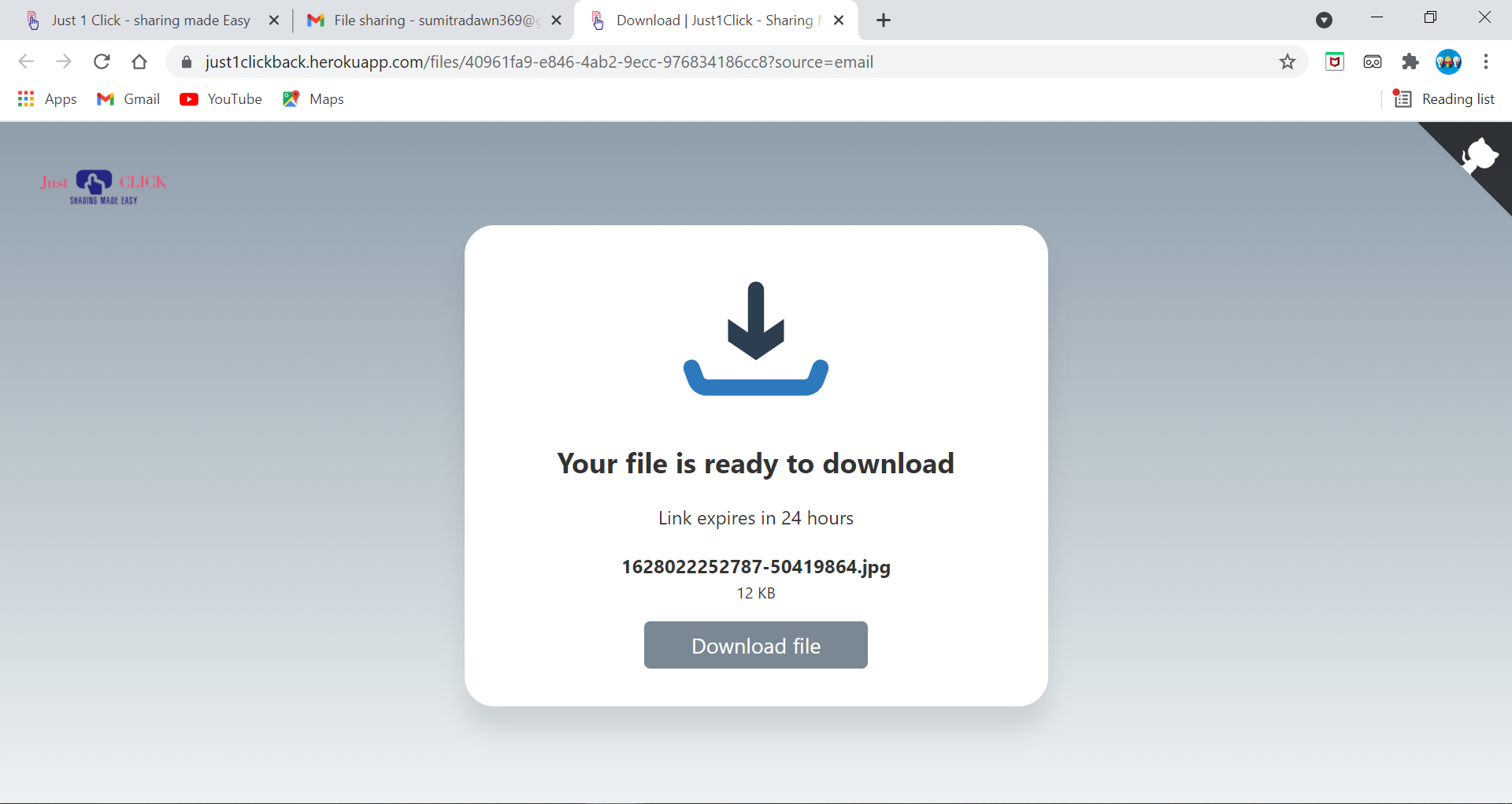 GitHub - SUMITRA021/Just1Click_front