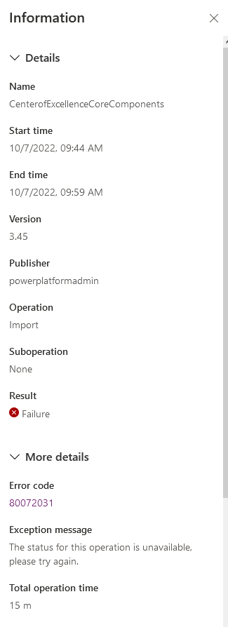 [CoE Starter Kit - BUG] Error Updating Core Components Solution to Sept. 2022 · Issue #3890 ...