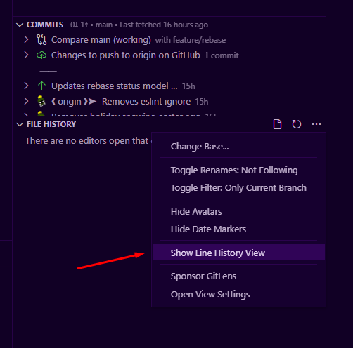 Make separate line history view more discoverable · Issue #1217 · gitkraken/vscode-gitlens · GitHub